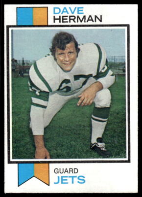 1973 Topps Dave Herman #126 New York Jets Football Card | eBay