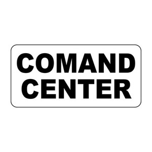 Command Center Black Retro Vintage Style Metal Sign - 8 In X 12 In With ...