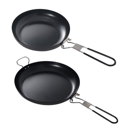 Outdoor Frypan Portable Nonstick Pan Foldable Handle Barbecue Camping ...
