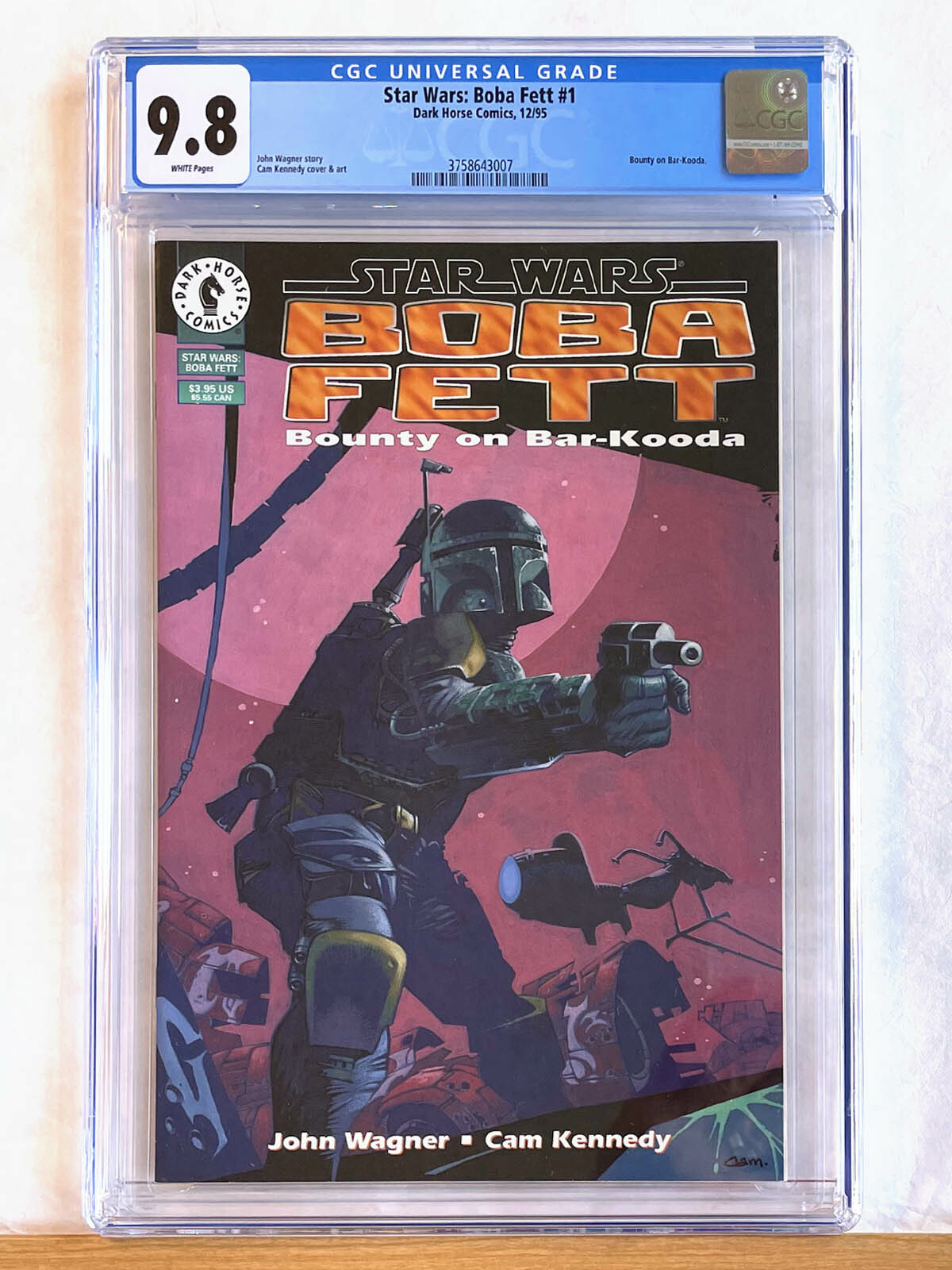 STAR WARS BOBA FETT #1 : CGC 9.8 : 1995 Dark Horse, Bounty on Bar-Kooda ...