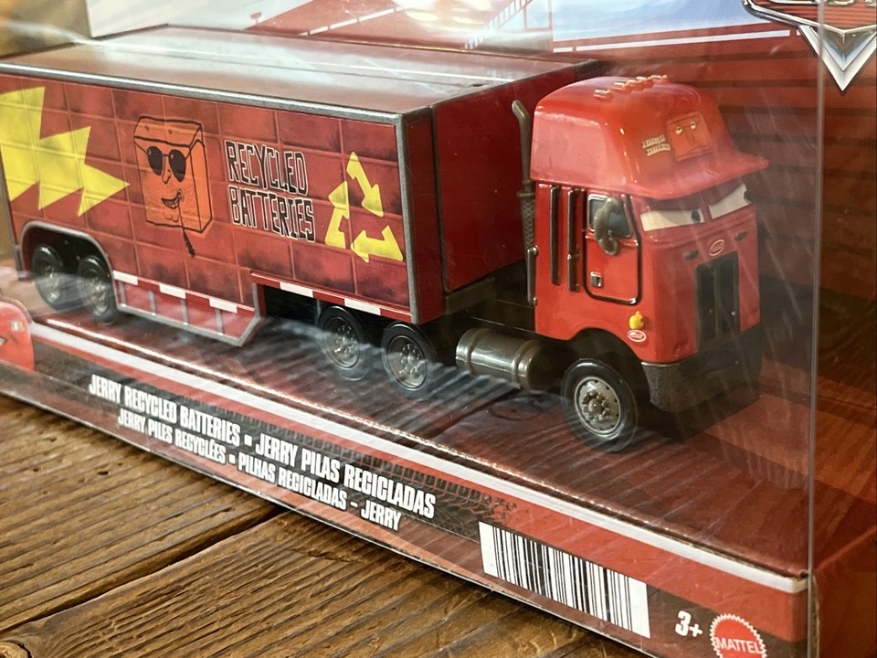 DISNEY PIXAR CARS JERRY RECYCLED BATTERIES SEMI TRUCK HAULER FIGURE | eBay