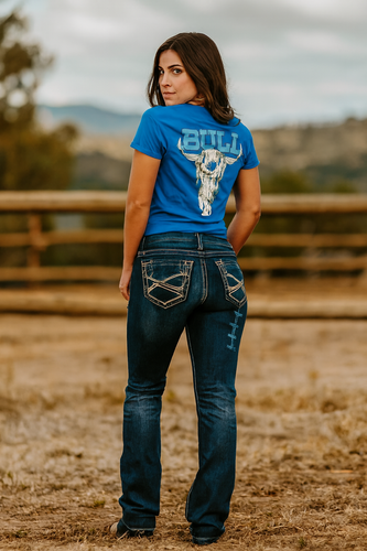 NWT ARIAT Real Denim 28R Mid Rise Straight Blue Jeans Western ...