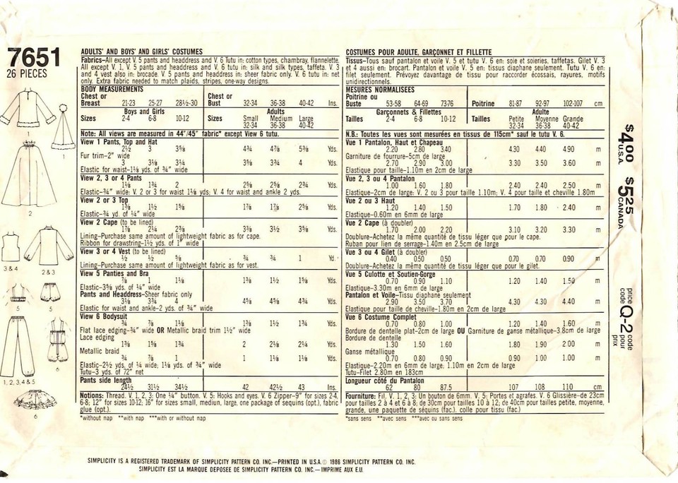 Simplicity Sewing Pattern Women's & Men's Santa Pirate Dancer Costume ...