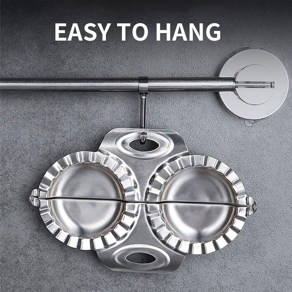 Double Dumpling Press Mold Empanada Gyoza Puff Pie Mold Maker Stainless ...