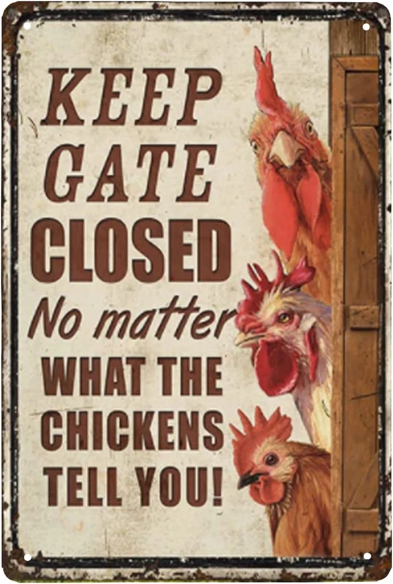 Farm And Chicken Tin Signs