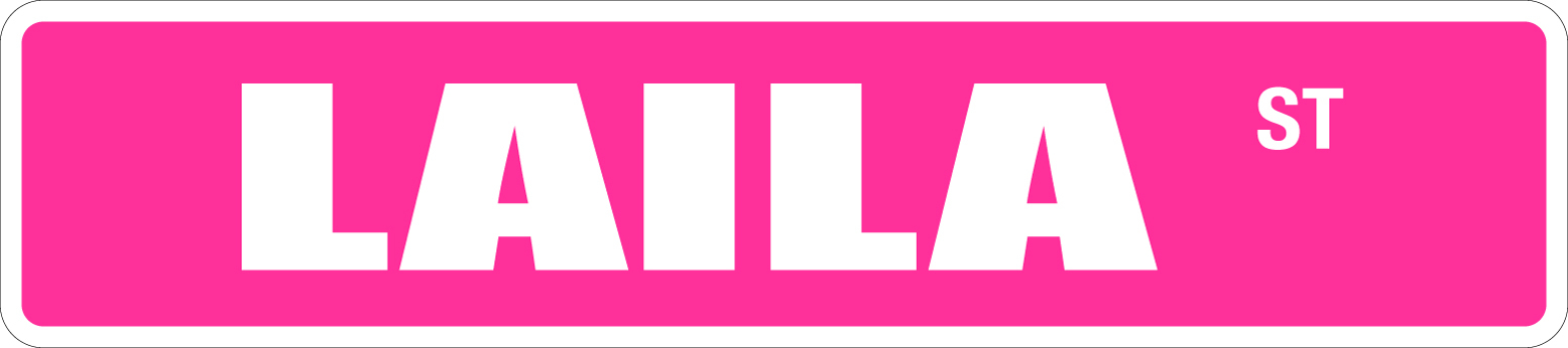 *Aluminum* Laila 4" x 18" Metal Novelty Street Sign SS 2266 | eBay