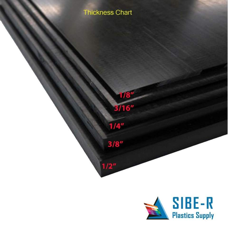 Acrylic Plexiglass Sheet - 1/4" Thick - Black Opaque - Pick Your Size ...