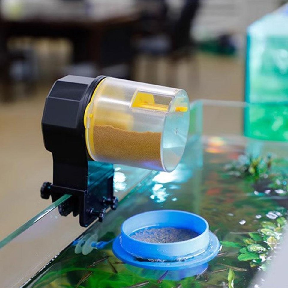 Electric Aquariums Automatic Fish Feeder Fish Tank Fish Dispenser y ...