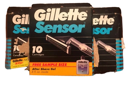 DISCOUNT Gillette Sensor Razor Blades 30 Cartridges AUTHENTIC 3 Packs ...