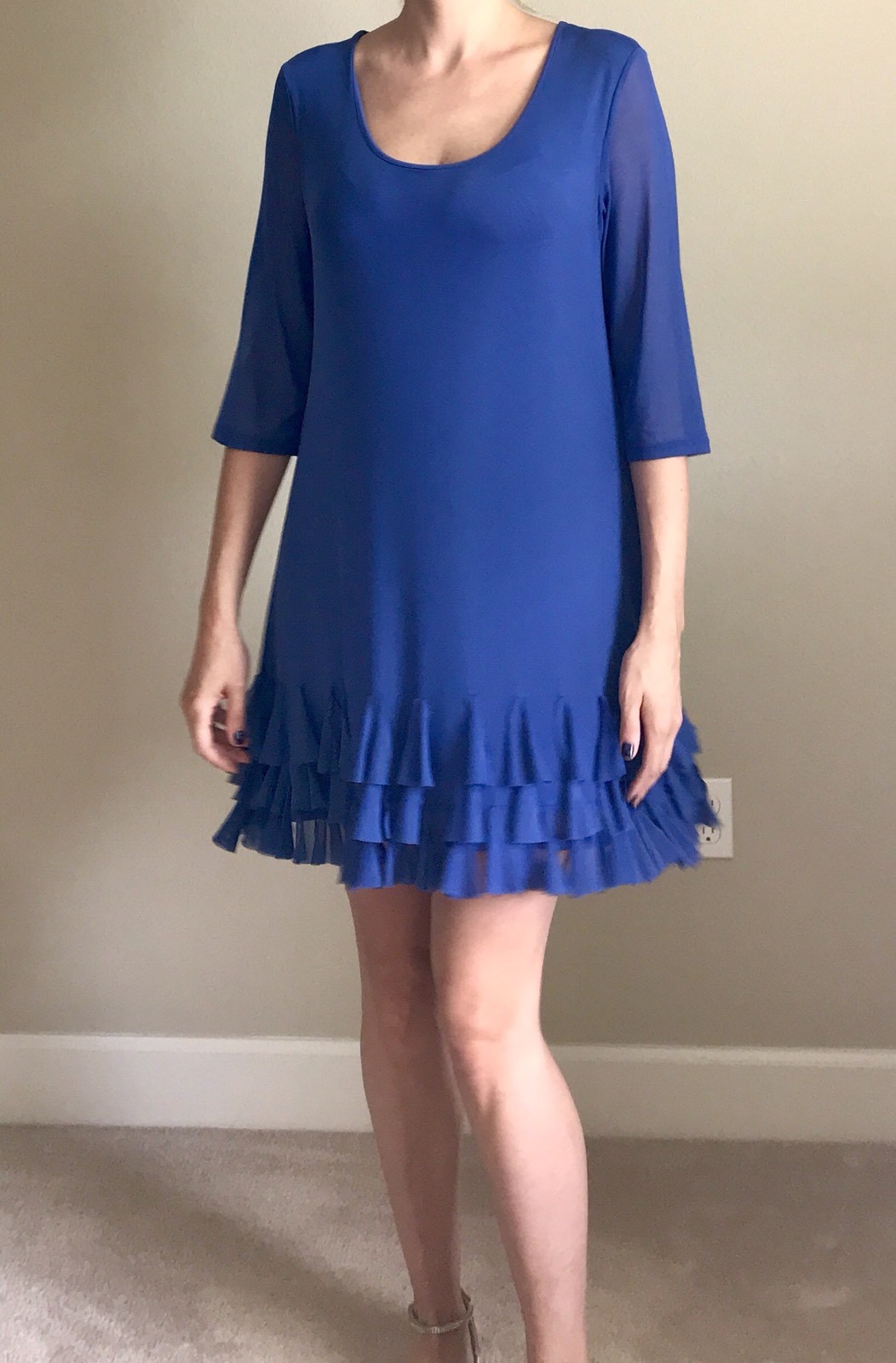 Beautiful Stylish Authentic Blue DECA PARIS Taille 4 DRESS MANIAC orig ...
