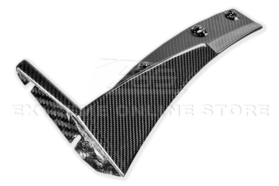 EOS STAGE 3 CARBON FIBER FRONT SPLITTER EXTENSION WINGLETS FOR CORVETTE ...