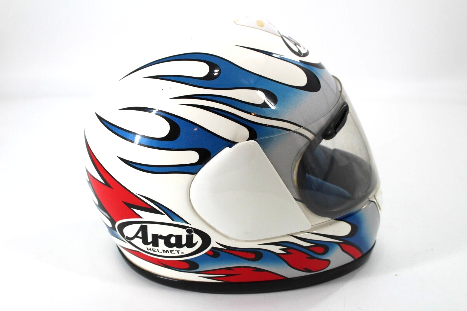 Arai Quantum XT Thunder Red White Blue Flames Medium Full Face Helmet ...