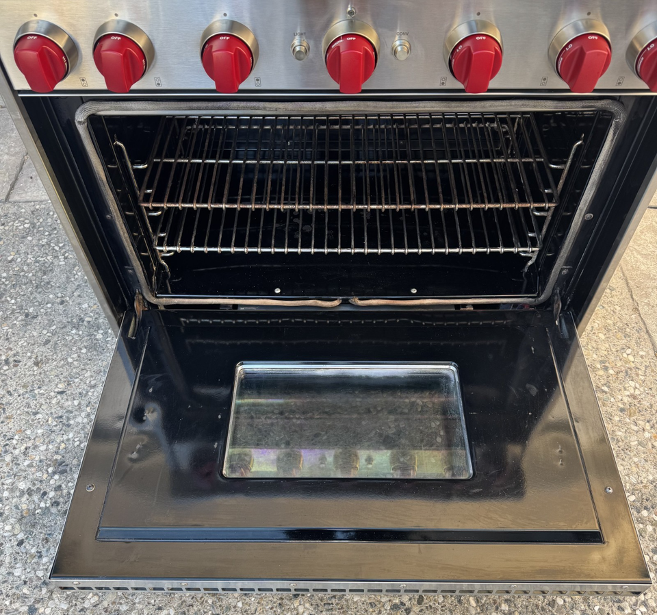 Wolf GR366 - LP - 36" Professional All Gas Range Oven 6 Burner Red ...