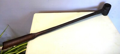 Cast Iron Very Large Black Smiths Tool Curved Chisel 59cm Antique ...