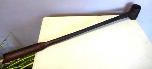 Cast Iron Very Large Black Smiths Tool Curved Chisel 59cm Antique ...