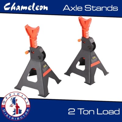2 Ton Axle Stand Pair Garage Car Jack Heavy Duty Ratchet Stands 2 Ton ...