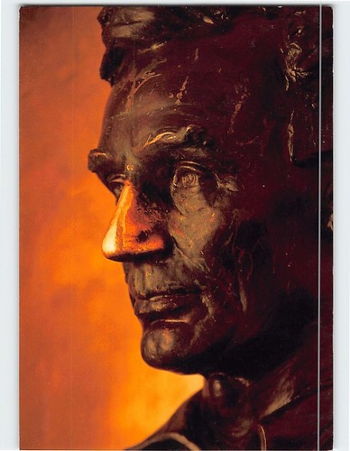 Postcard Bronze Bust of Lincoln Lincoln Hall University of Illinois ...