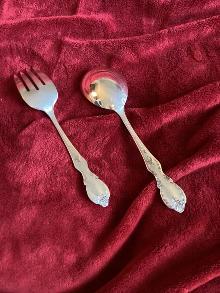 Wm. Rogers Mfg. Co. Extra plate Salad Set Original Rogers No pattern ...