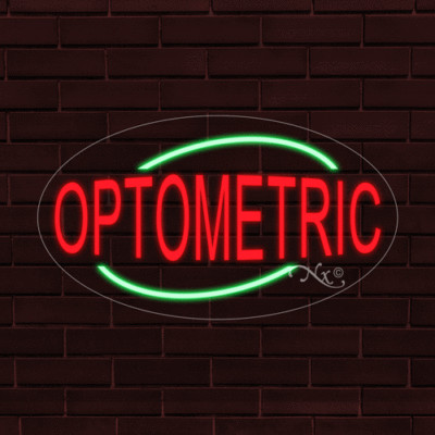 NEW "OPTOMETRIC" w/BORDER OVAL 28x16 INCH LED FLEX WINDOW/WALL INDOOR ...