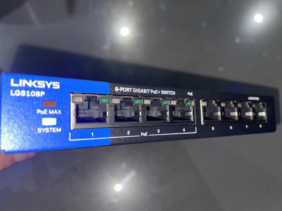 Linksys LGS108P V2 8-Port Network Switch 4-Port POE | eBay