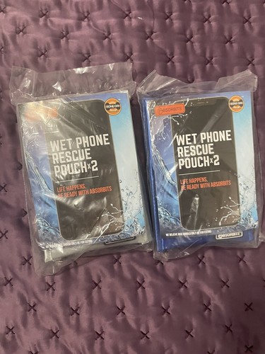 Absorbits Wet Phone Rescue Pouch Cellular Phone Drying Kit, New SET 2 ...