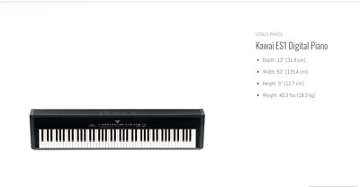 Kawai ES1 digital piano - 88 keys (foot padal | eBay