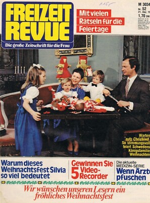 FREIZEIT REVUE #52 1983 Vintage GERMAN MAGAZINE cover Queen SILVIA of ...