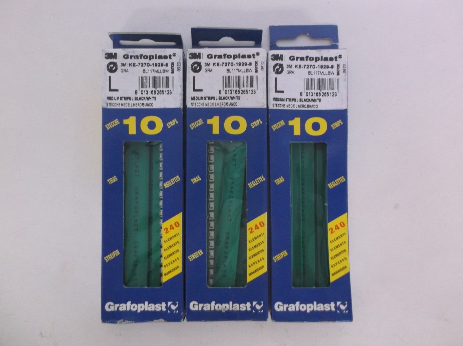 (Lot of 30) NEW 3M Grafoplast BL117MLLBW Letter L Wire Marker Strip ...