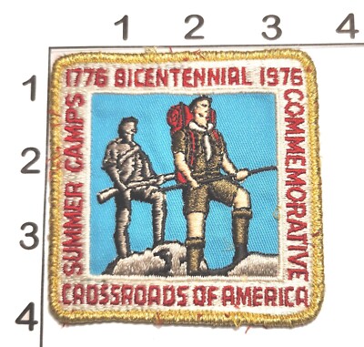 Boy Scouts America BSA Commemorative Crossroads 1976 Embroidered Patch Hike | eBay