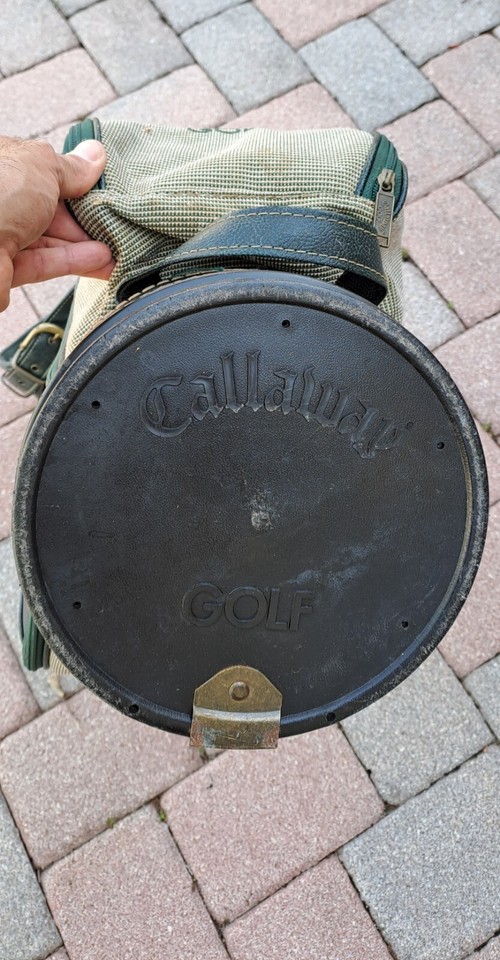 golf cart staff bag CALLAWAY green 6 div shoulder strap rain cover all ...