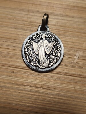 Assumption of Mary. Antique Religious Small Pendant. French Medal by ...