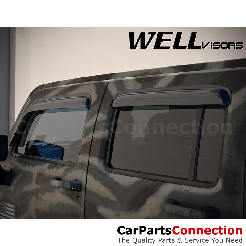 WellVisors Window Visors 2006-2010 For Hummer H3 Side Deflectors stick ...