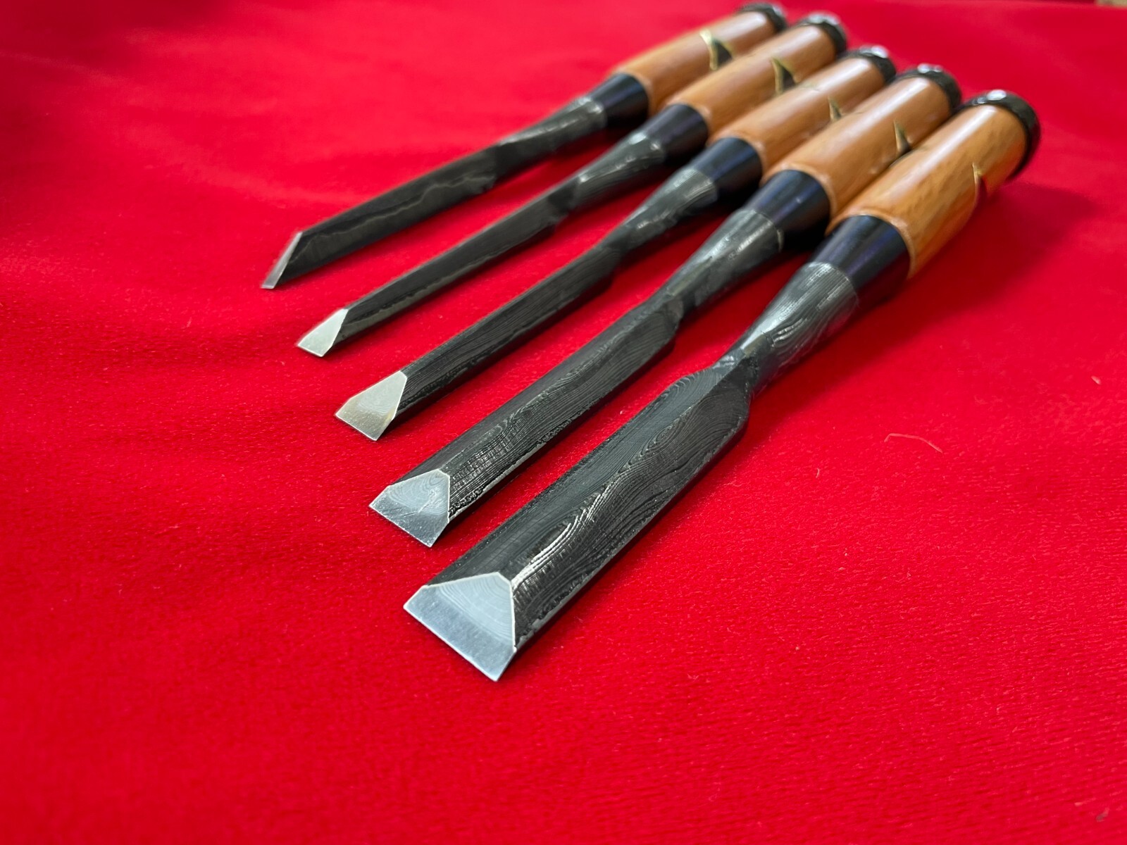 Japanese chisel dovetail chise Shinogi nomi 鎬鑿 Mokume 10Set 羽生康 | eBay