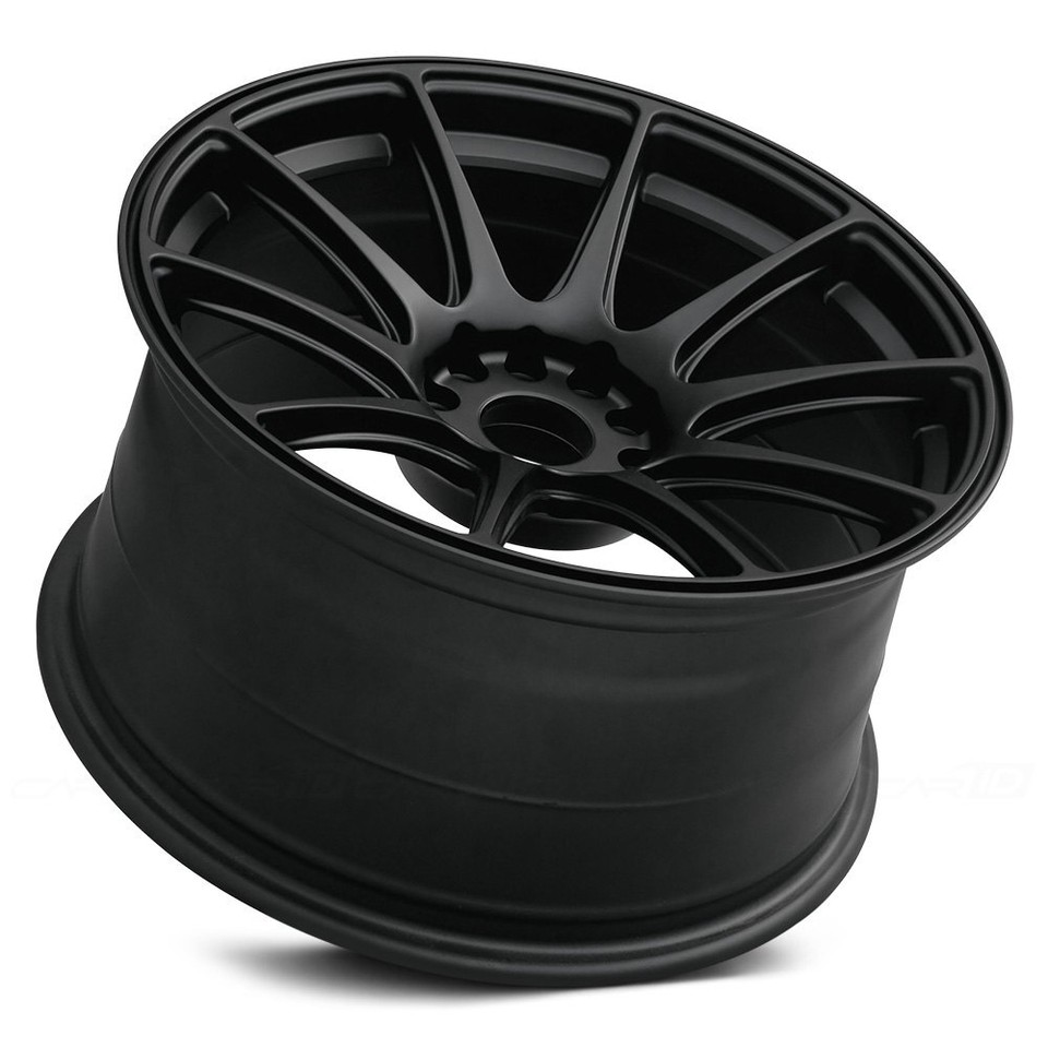 18x8 +42 F| 18x8.75 +35 R| XXR 527 5x100,5x114.3 Flat Black Wheels (Set ...