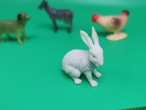 Baby Goat Ram Hare Rabbit Chicken Hen Fence Toy Animal Mini Figure Farm ...