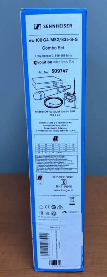 Sennheiser EW 100 G4 ME2/835-S-G Wireless Handheld and Lavalier Mic ...