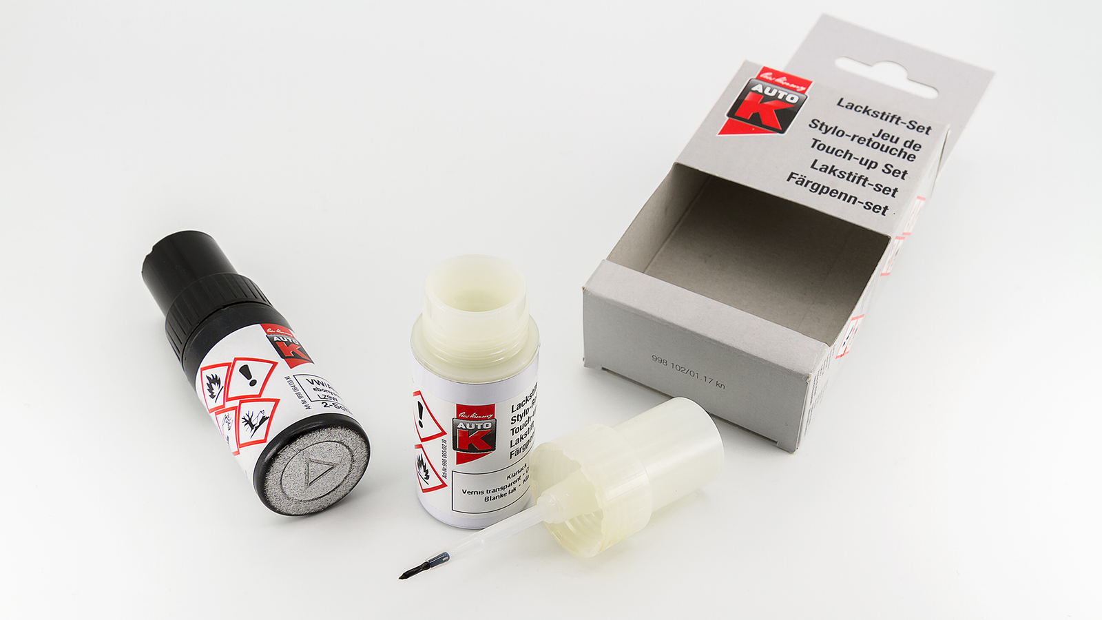Auto-K Lackstift-Set Autolack Ford 2MWE Graphitgrau 2x9ml Basislack ...