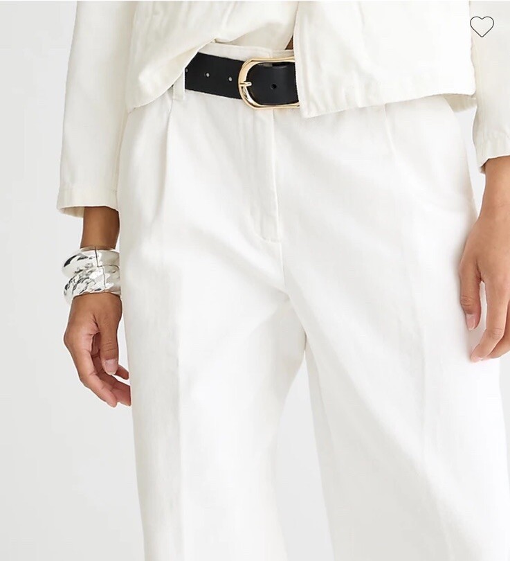 J.Crew 30 TALL Women’s Essential Wide Leg Jean, White Denim High Rise Relaxed | eBay