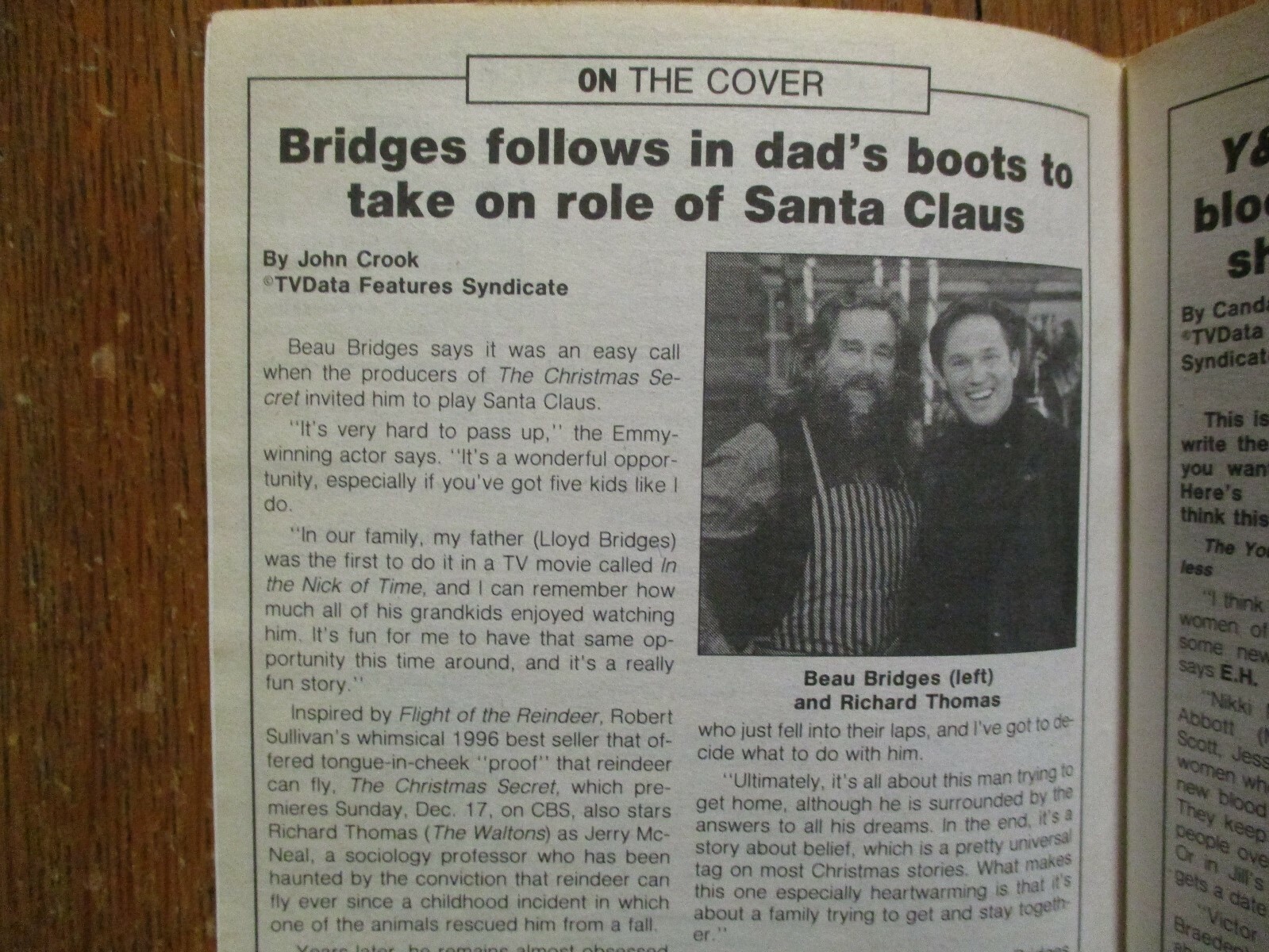 Dec 17-2000 Chicago TV Prevue Magaz(BEAU BRIDGES/RICHARD THOMAS/NiNi's ...