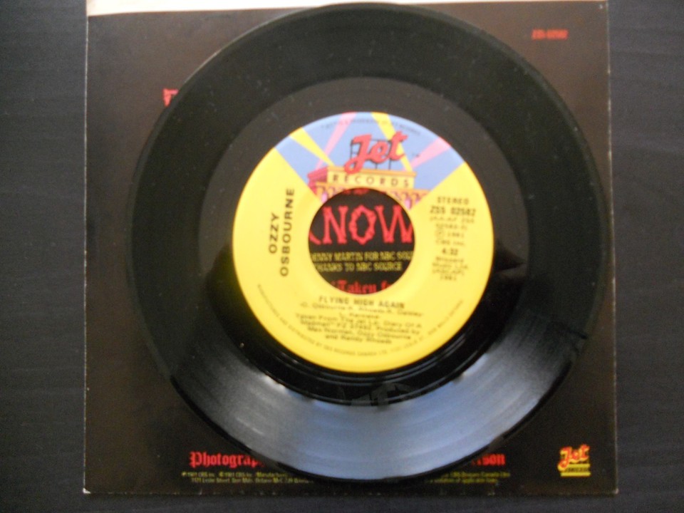 OZZY OSBOURNE - FLYING HIGH AGAIN LP 45 RPM 1981 JET RECORDS CANADA ZS5 ...