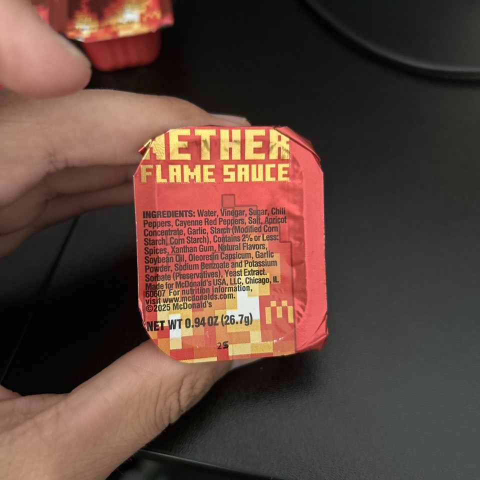 McDonald’s Limited Edition Minecraft Nether Flame Sauce *NEW* | eBay