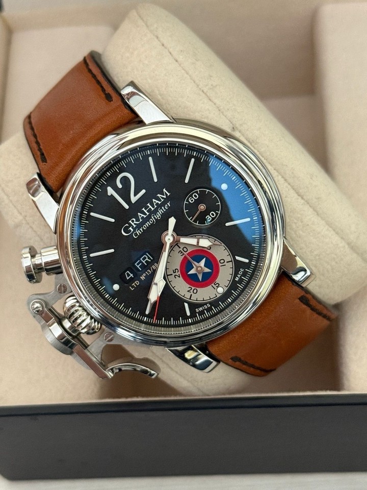 WATCH GRAHAM CHRONOFIGHTER CAPTAIN AMÉRICA FOR MENS STAINLESS STEEL | eBay