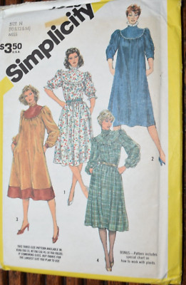 Simplicity 6028 Pattern Misses' Loose-Fitting Pullover Dress Sz 10 12 ...