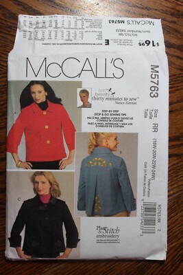 McCall's M5763 Misses' Loose Fitting Jacket Pattern 30 Minutes to Sew ...