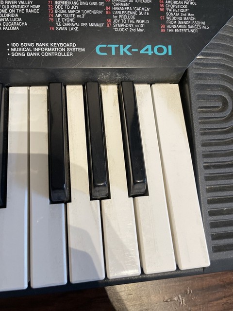 Casio Ctk-401 Keyboard Synthesizer 49 Keys 100 Sounds & Rhythms With AC ...