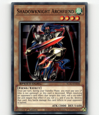 Yugioh Shadowknight Archfiend Speed Duel GX: Duelists of Shadows | eBay