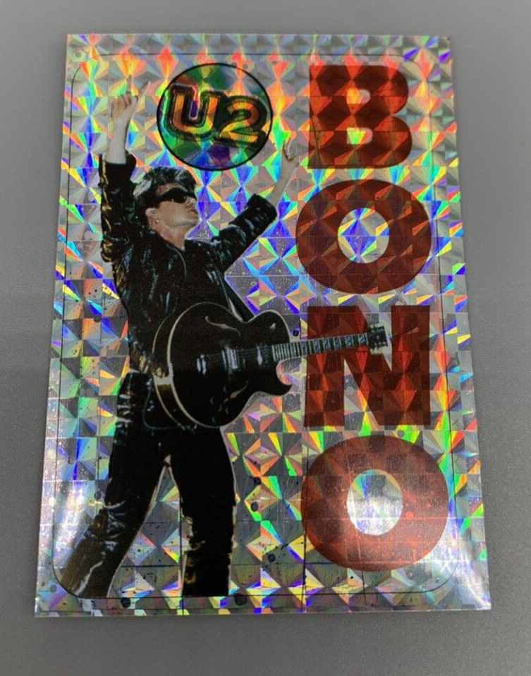 1998 DS Modena Hit Parade BONO U2 Prizm Sticker Card - Rock & Roll ...