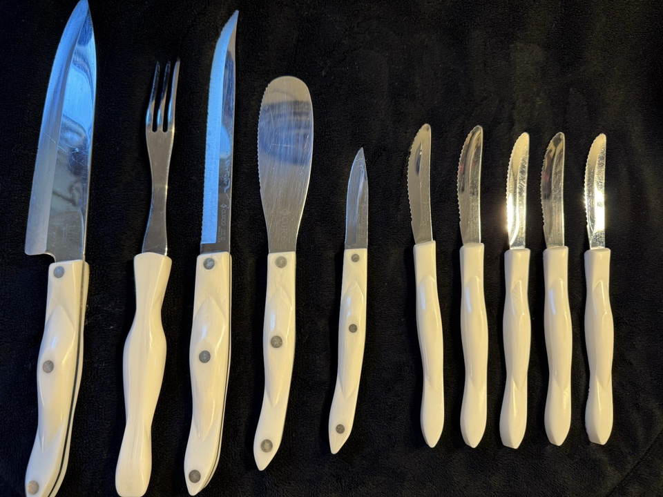 Cutco knives set with block, pearl white, 10 piece | eBay