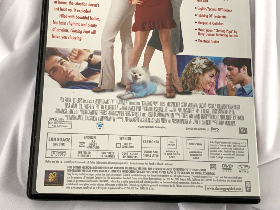 Chasing Papi (DVD, 2003) Sofia Vergara W/CASE/ ships fast with tracking ...