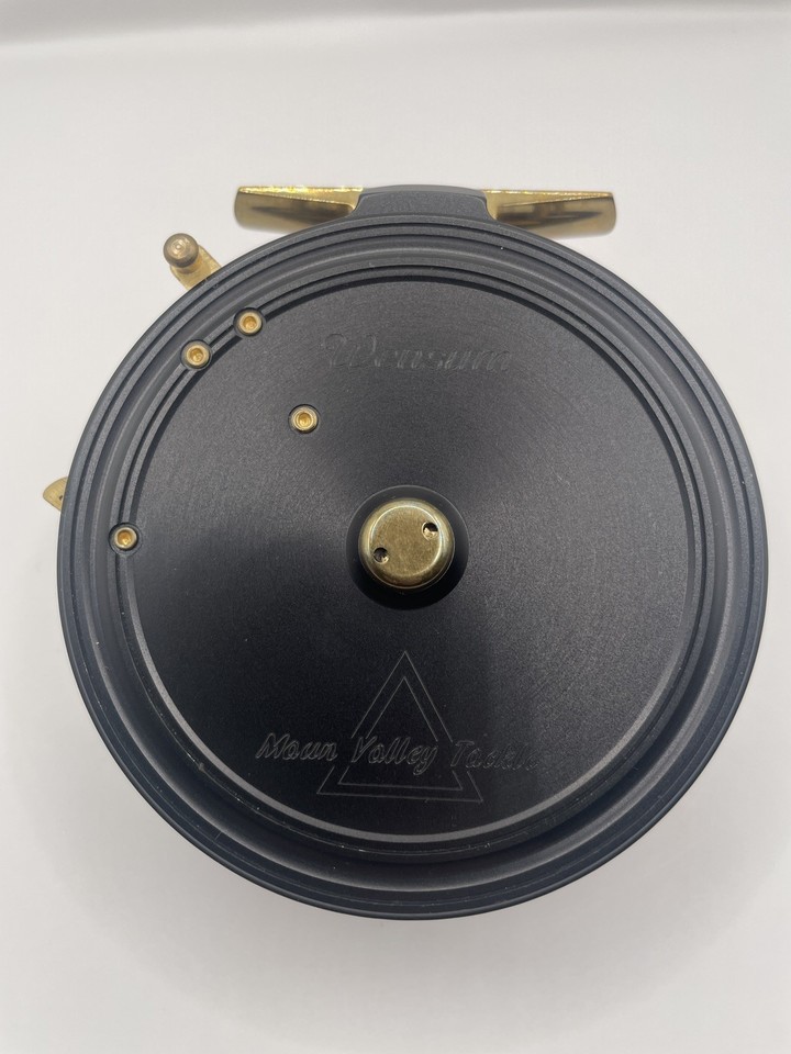New Garry Mills Wensum 4" black Centre Pin reel rare RHW model with ...